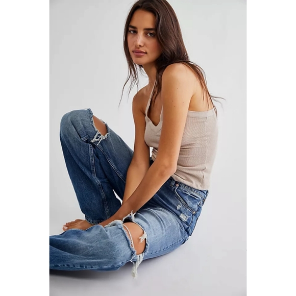 Free People | Jeans | Free People Busted Knee Bootcut Jean Size 3 ...